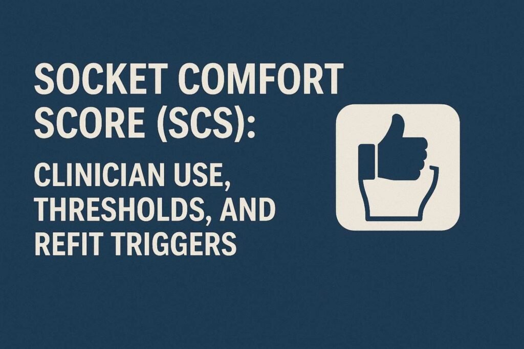 Socket Comfort Score (SCS): Clinician Use, Thresholds, and Refit ...